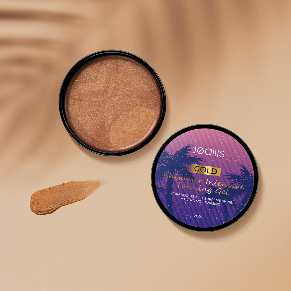 Jeallis Gold Shimmer Intensive Tanning Gel | Sunkissed Tanning Bed & S ...