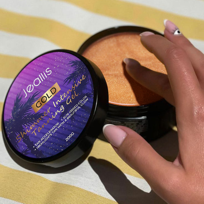 Jeallis Gold Shimmer Intensive Tanning Gel | Sunkissed Tanning Bed & S ...